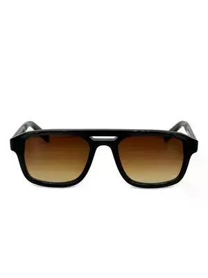 YELLOWS PLUS Seth Browline Sunglasses - Black