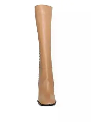 CHUCKIES Stitch Detail Block Heel Boot