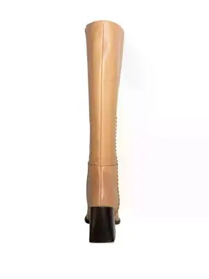 CHUCKIES Stitch Detail Block Heel Boot