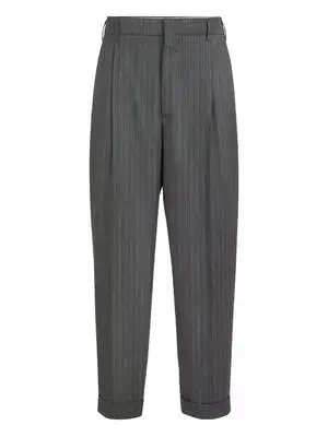 Brunello Cucinelli Striped-pattern Double-pleats Trousers