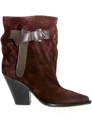 CHUCKIES Buckle Strap Pointed Toe Boots