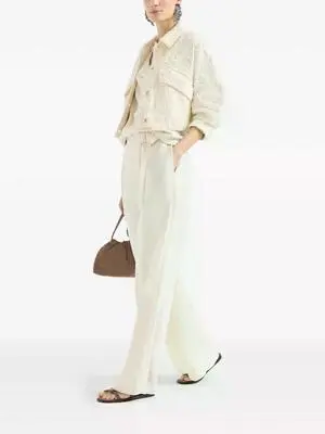 Brunello Cucinelli Belted Wide Leg Trousers
