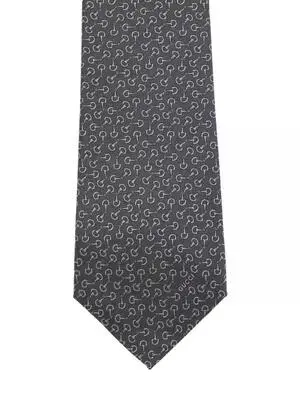 Gucci Silk Horsebit Patterned Neck Tie
