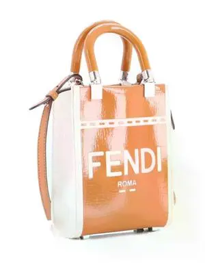 Fendi Sunshine Shopper Mini Crossbody Bag - Brown