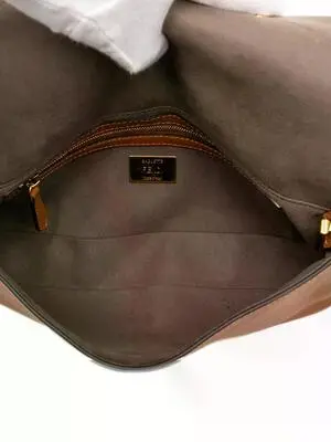 Fendi 2000-2010 Vitello Grace Ff 1974 Baguette Crossbody Bag