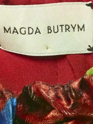Magda Butrym Printed Velvet Crop Top