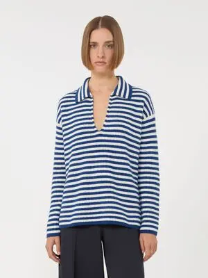 Max Mara Ribbed Cashmere Polo Shirt