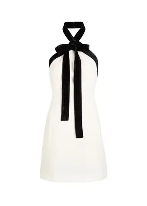 Simkhai Bow-embellished Crepe Mini Dress - Ivory
