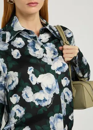 Stella McCartney Floral-print Satin Shirt - Multicoloured 1