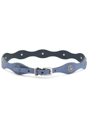 Etro Studded Suede Belt - Blue