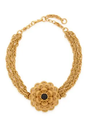 Chloé The Feather Flower Necklace - Gold