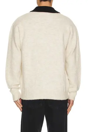 We11Done Brushed Contrast Knit Top