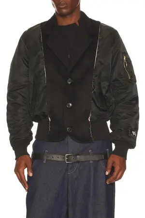 SPENCER BADU Alpha Bomber Jacket - Black