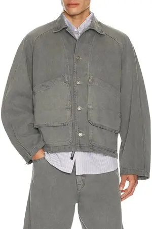 LE17SEPTEMBRE Garment Dyed Denim Hunting Jacket