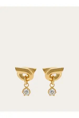 FERRAGAMO Gancini Pendant Earrings - Gold