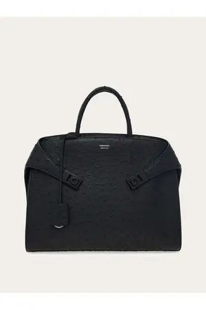 FERRAGAMO Hug Briefcase - Black