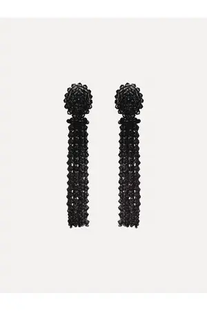 Oscar De La Renta Tassel Clip-on Earrings - Natural