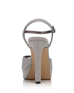 Aqua Poppy Platform Sandals - Silver