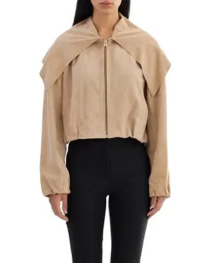 LAMARQUE Suede Scarf Jacket