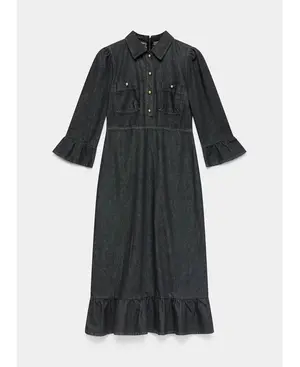 Mint Velvet Denim Midi Shirt Dress