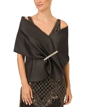 Adrianna Papell Mikado Embellished Wrap