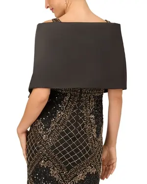 Adrianna Papell Mikado Embellished Wrap