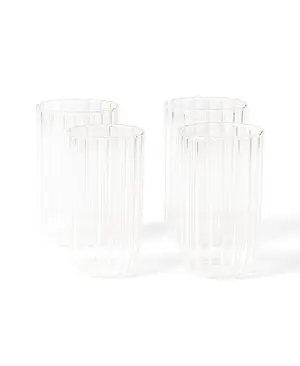 FLECK Kira Tall Tumbler Set Of 4 - Clear
