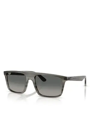 Ray-ban Square Frame Sunglasses - Striped/gradient Grey