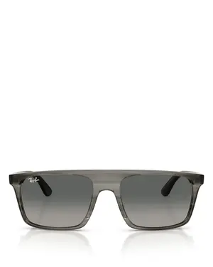 Ray-ban Square Frame Sunglasses - Striped/gradient Grey