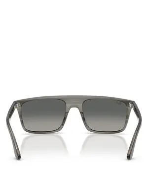 Ray-ban Square Frame Sunglasses - Striped/gradient Grey