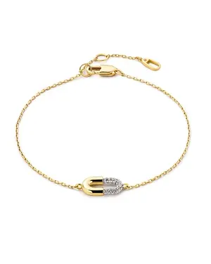 ANA LUISA Micropave Charm Blake Bracelet - Gold