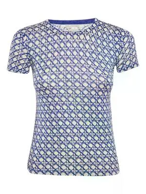 Diane Von Furstenberg Abstract-print Knit Top - Blue