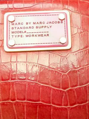 Marc Jacobs Croc-embossed Zip Clutch