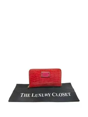Marc Jacobs Croc-embossed Zip Clutch