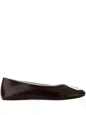 Tory Burch Reva Leather Flat Pumps