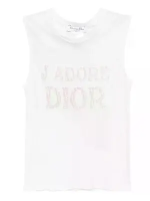 Dior 1990-2000s Sleeveless Top - White