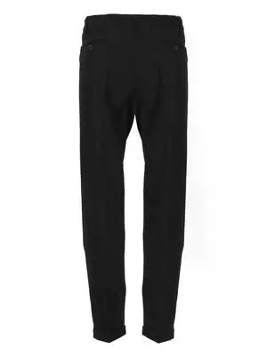 RE-HASH Cuffed Straight-leg Trousers - Black