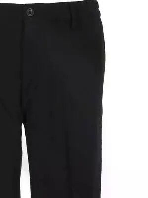 RE-HASH Cuffed Straight-leg Trousers - Black