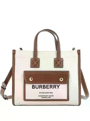 Burberry Freya Shopping Tote With Mini Shoulder Bag - Neutrals