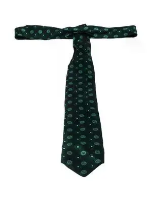 Brioni Floral-print Silk Necktie - Green