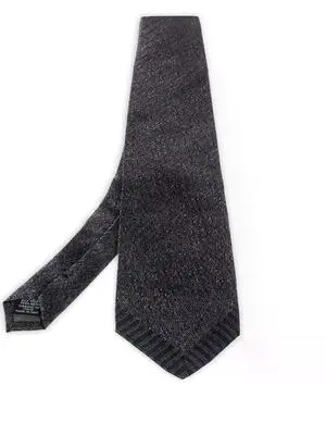 Gianfranco Ferre Textured-print Neck Tie - Grey