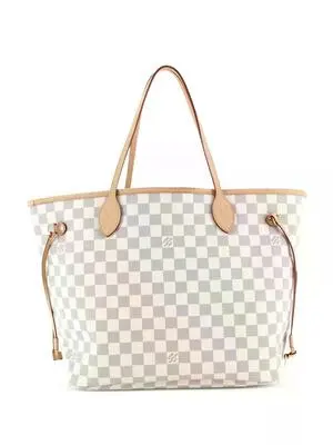 LOUIS VUITTON Neverfull Nm Damier Mm Tote Bag - White
