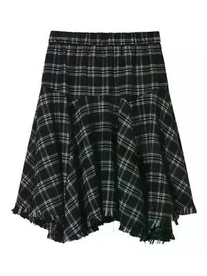 MINI CREAM Plaid Mini Skirt