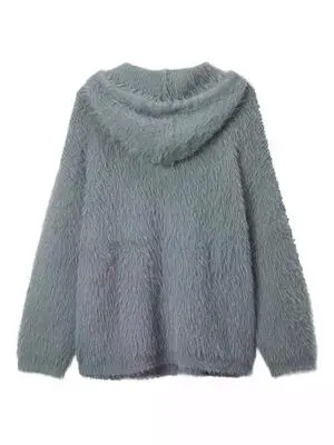 B+AB Hooded Pom-pom Cardigan - Grey