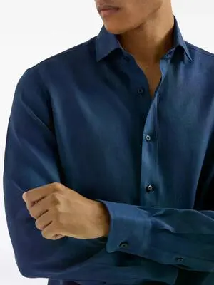 Brunello Cucinelli Linen Shirt - Blue