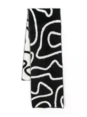 AZ FACTORY Two-tone Jacquard Scarf - Black