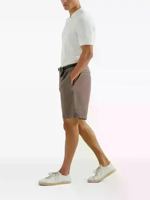 Brunello Cucinelli Garment-dyed Cotton Shorts - Brown