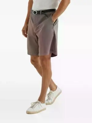 Brunello Cucinelli Garment-dyed Cotton Shorts - Brown