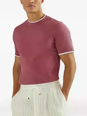 Brunello Cucinelli Faux-layering Crew-neck T-shirt - Red