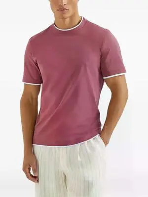 Brunello Cucinelli Cotton Jersey Crew-neck T-shirt With Faux-layering